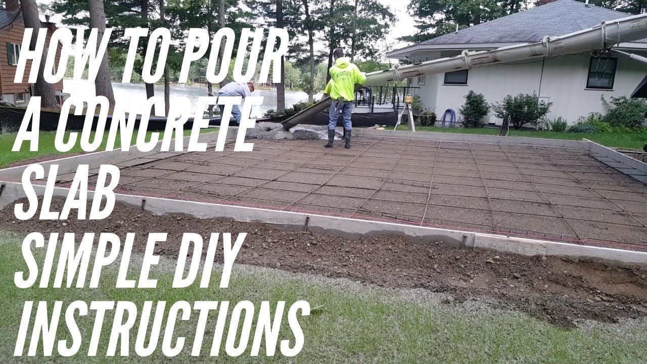 How to pour a concrete slab Simple DIY Instructions